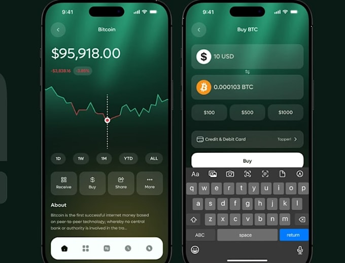 Develop fintech app bnpl app money transfer app crypto app 2p2 app ...