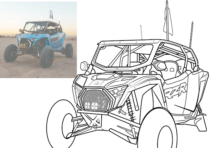 Create amazing ai cars line art for you by Syaheer0809 | Fiverr