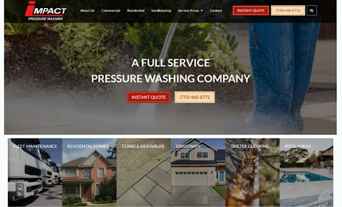Design stunning pressure washing website cleaning website by ...