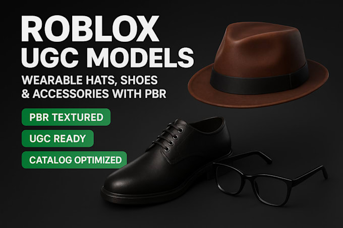 Make any roblox ugc model, accessories pbr, wearable item like, hat for ...