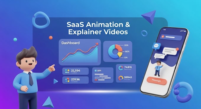 Do 3d, 2d saas animation, app explainer, dashboard animation and explainer video by Sammy ...