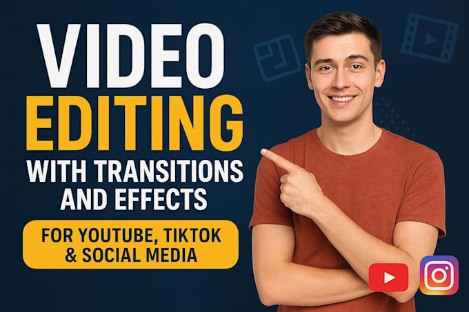 Edit engaging youtube tiktok social media videos with transitions and ...