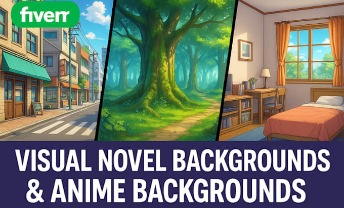 Design visual novel background anime renpy game development art by ...