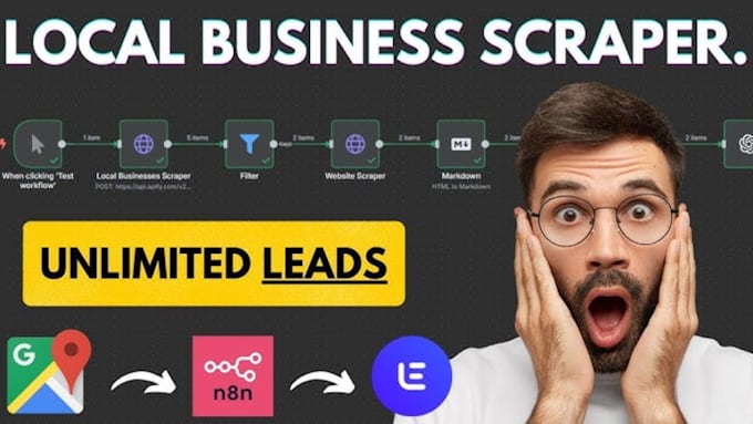 Construir automação n8n, fluxo de trabalho e geração de leads, web ...