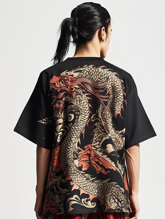 Draw a japanese t shirt illustration by Lynnconwayced | Fiverr