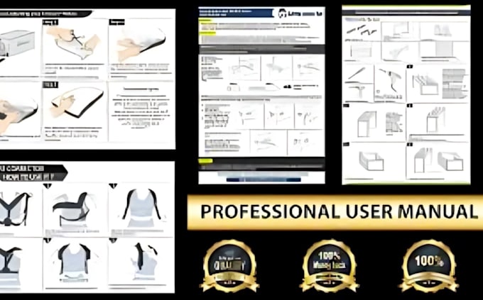 Build a product manual, assembly step by step packaging design ...