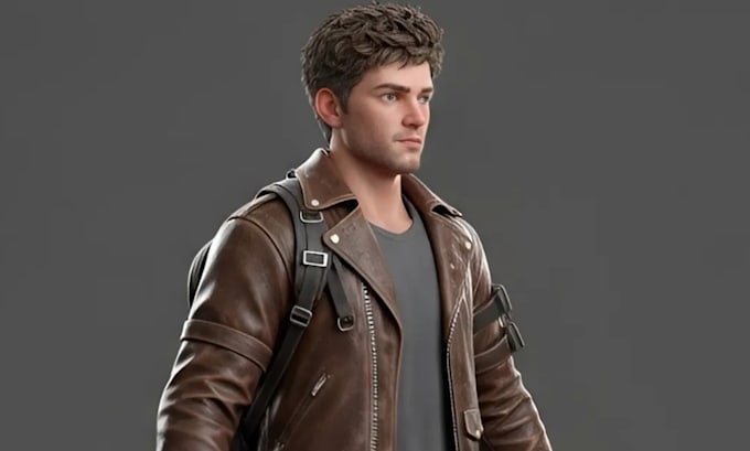 Design realistic 3d game character modeling rigging animation unreal ...