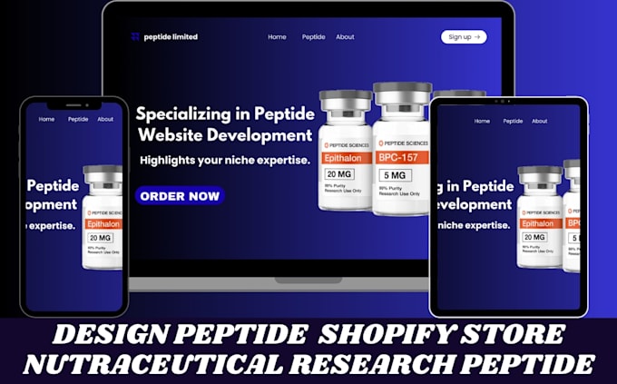 Design peptide website, research peptide store nutraceuticals, nootropic store by Maryexpert3 ...