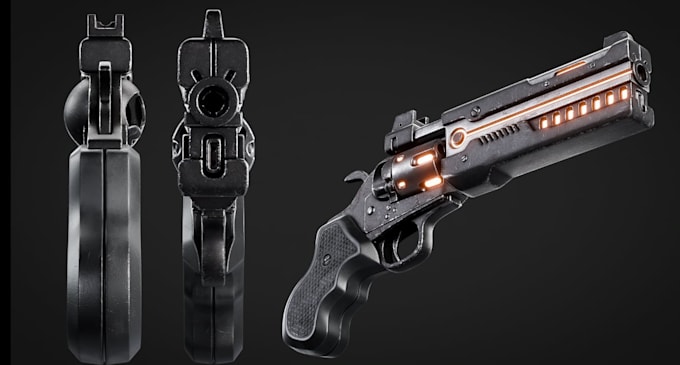 Render 3d game asset,realistic gun physics,uv unwrap for video game,pbr ...
