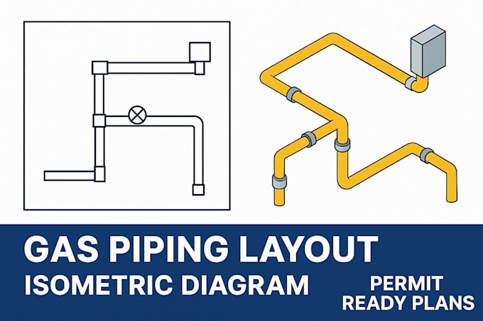 Gas piping layout and isometric diagrams for residential and commercial ...