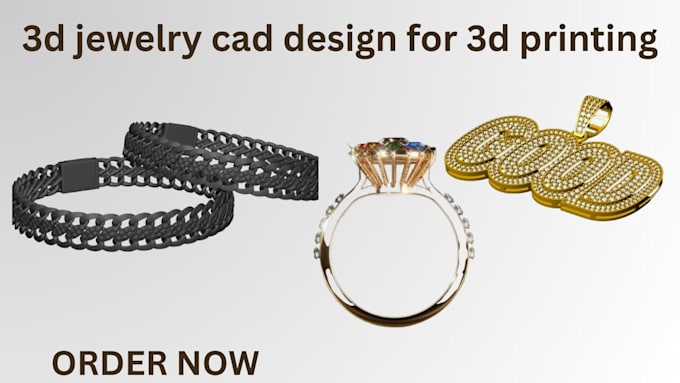 Professional 3d jewelry cad design for 3d printing by Kaybeem00 | Fiverr
