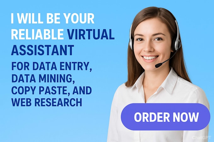 Be your virtual assistant for data entry, data mining, copy paste, web research by Rezaul560 ...