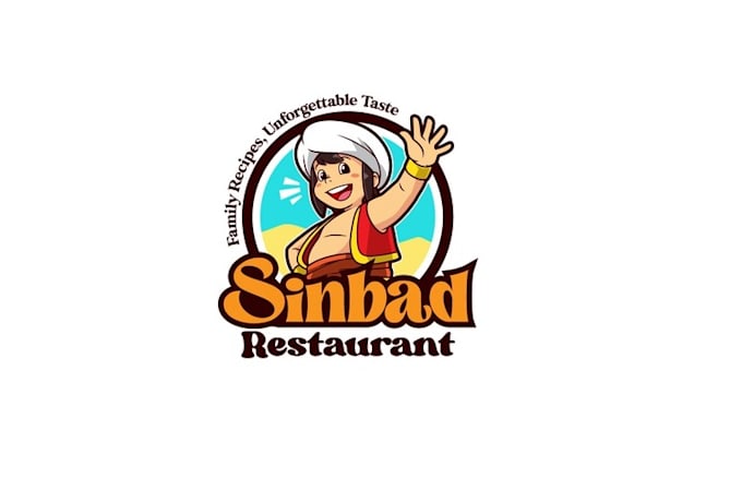 Design sinbad restaurant culinary voyage family traditions logo by ...