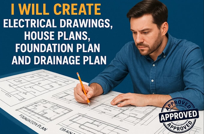 Create electrical drawings, house plans, foundation plan, and drainage ...