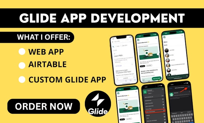 L build custom glide apps and web apps with google sheets and airtable by Designninja_x | Fiverr