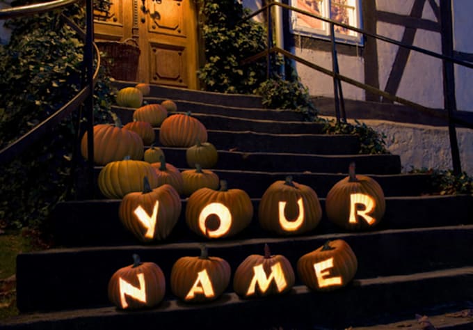 Write your name or message with spooky pumpkins for halloween to use ...