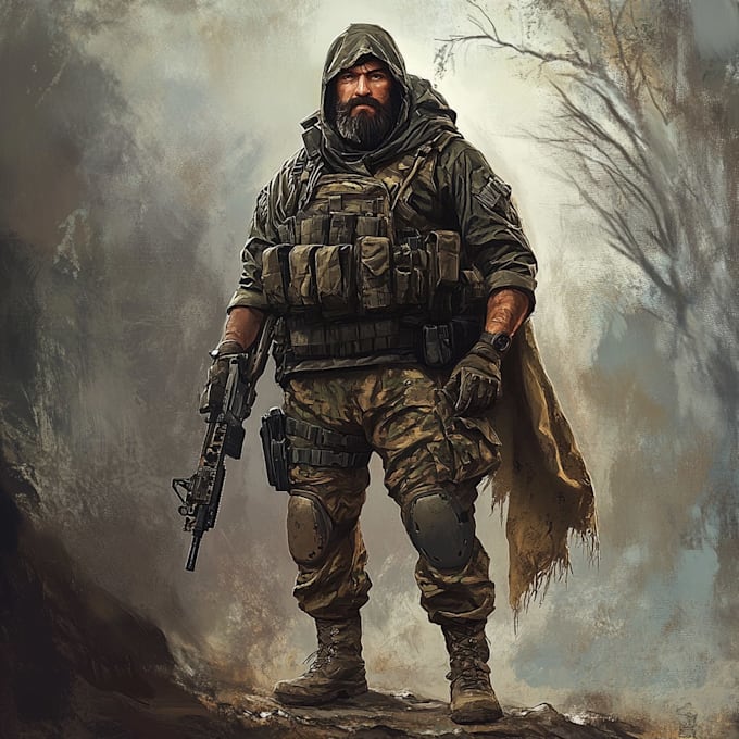 Make military character design or military themed illustration by ...