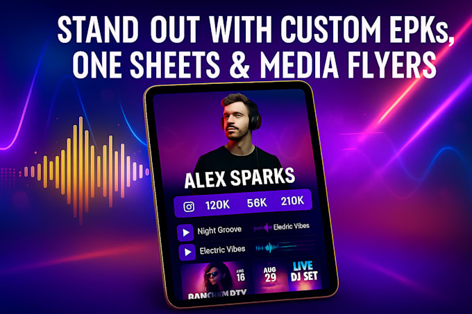 Design a custom electronic press kit epk, one sheet, or digital media ...