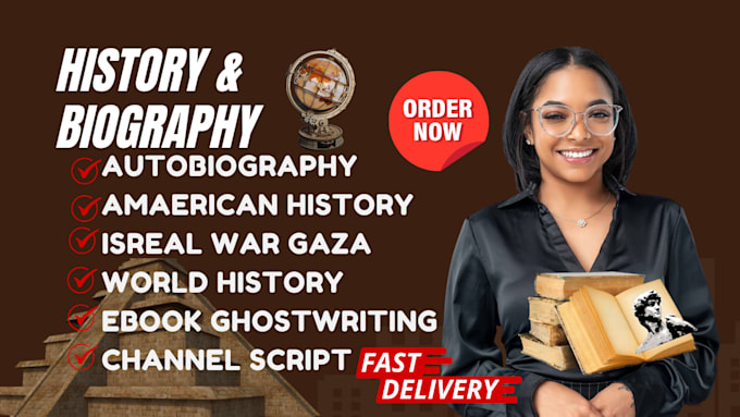 Research american history, biography writer, us historian, israel gaza ...