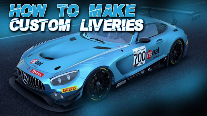 Design your car livery wrap on iracing, lemans ultimate, and assetto ...