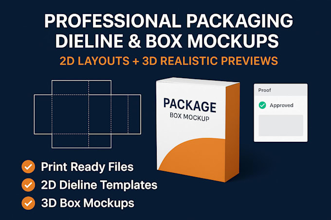 Design professional packaging dieline and 2d 3d box mockups by ...