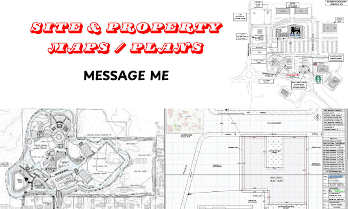 Do site plan, site map, property map, land map drawing, real estate map ...