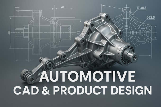 Diseñar modelos 3d automotrices, piezas de coche y dibujos técnicos cad ...