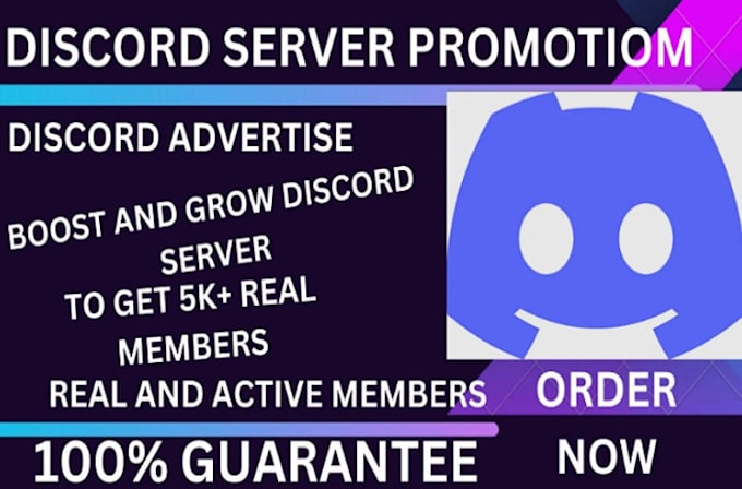 Grow, promote and boost your discord server,organic promotion to get ...