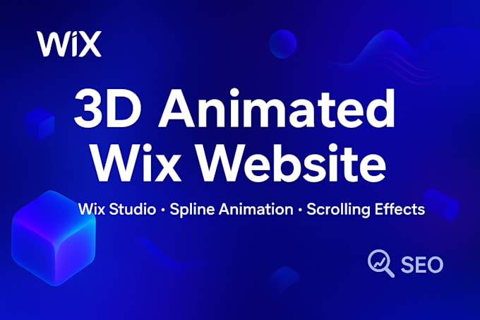 Design 3d Animated Wix Studio Website With Spline Animation Scrolling