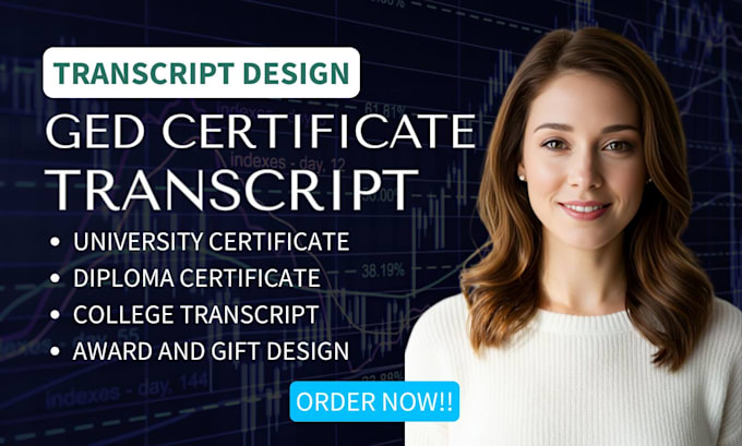 Design college transcript ged certificate custom diploma award ...