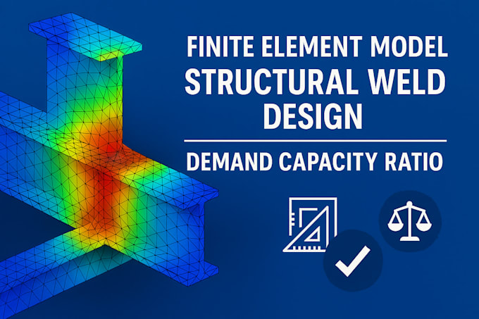 Finite element model with structural weld design analysis by Eng_ma | Fiverr
