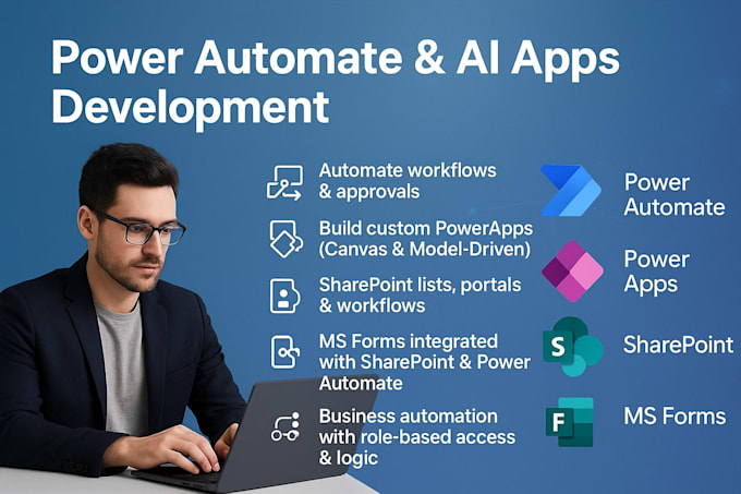 Power automate ai apps microsoft powerapps power automate sharepoint ms forms by Augustine_apps ...