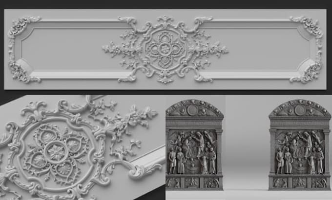 Do 3d architectural bas relief stl bas relief for 3d print cnc ready ...