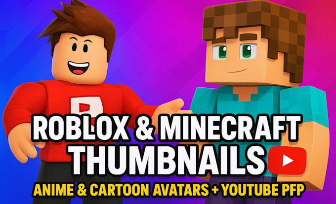 Cartoon roblox thumbnail cartoon roblox youtube gfx roblox minecraft ...