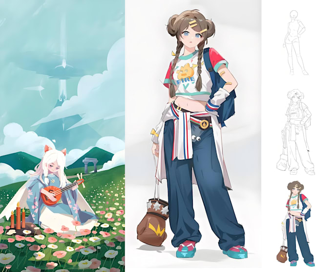 Create custom anime illustrations and character designs by ...