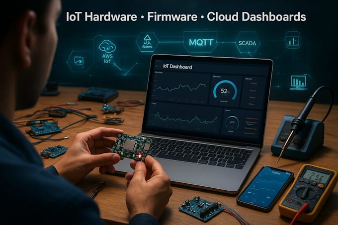 Design iot hardware, pcb, firmware, iot mobile app with esp32, stm32 ...