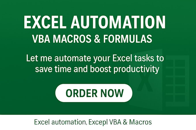 Automate your excel tasks using vba macros and formulas by Mna452 | Fiverr