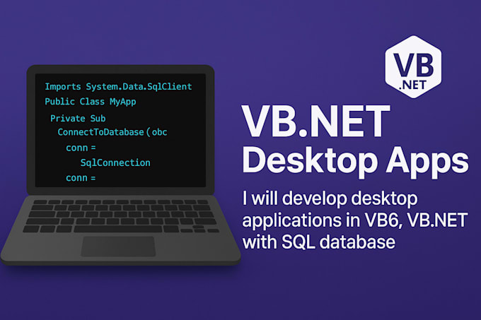 Develop desktop applications in vb6, vbnet with sql database by Waelabdelrahim | Fiverr