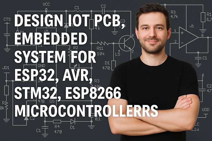 Design iot pcb, embedded system for esp32, avr, stm32, esp6288, microcontrollers by ...
