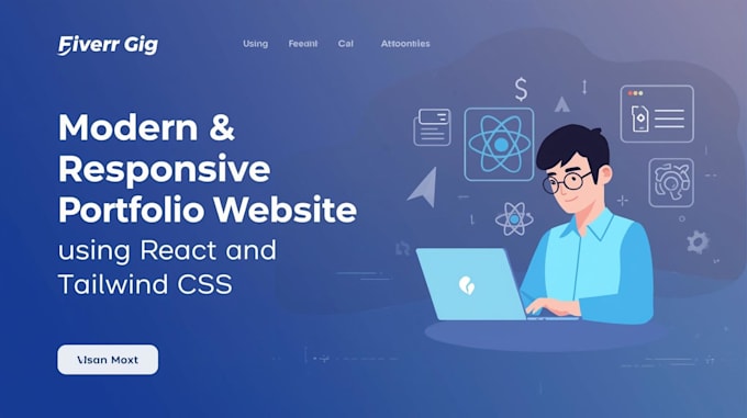 Build a modern responsive react website using tailwind css by Frontendflairzk | Fiverr