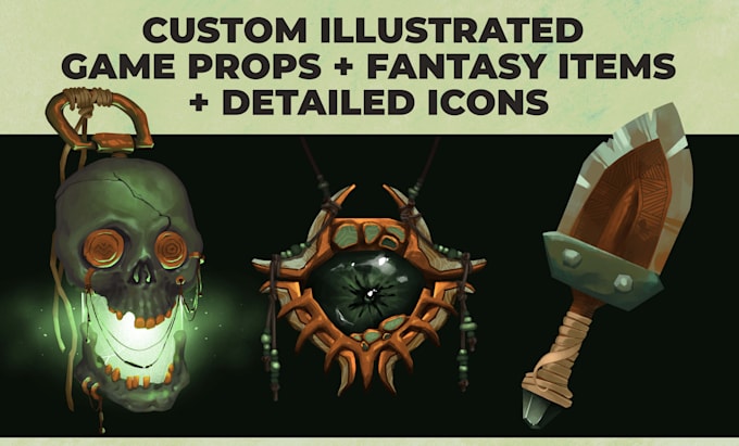 Illustrate custom game assets by Voodooval | Fiverr