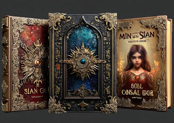 Create an epic fantasy book cover with magical realism by Gabriellepres ...