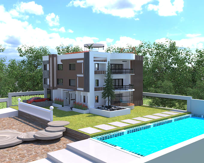 Create modern interior and exterior designs using 3ds max v ray and ai tools by Jasmin_alam | Fiverr