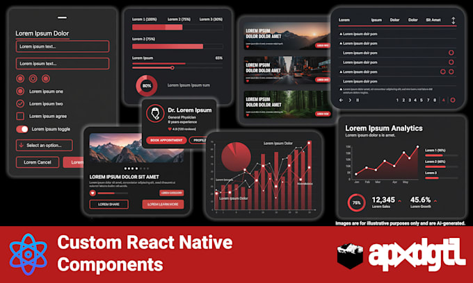 Build custom react native components for your expo app by Apxdgtl | Fiverr
