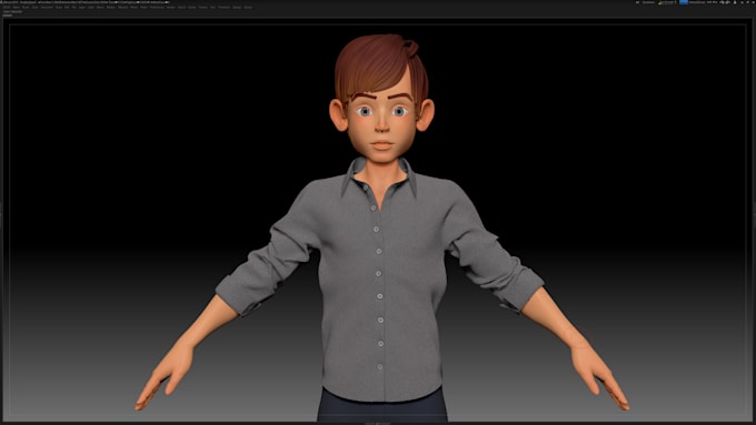 3d model anime character 3d anime, 3d character model for game, film ...