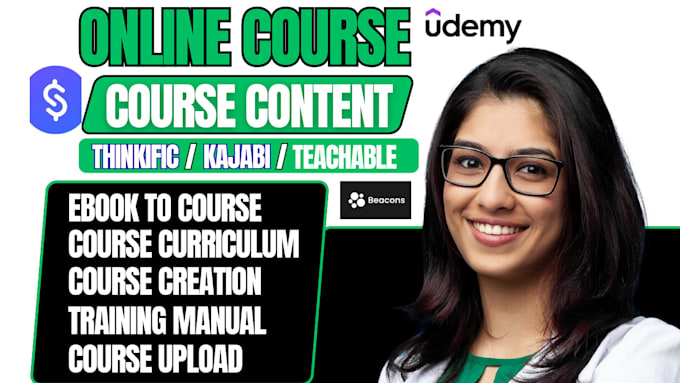 Create engaging course modules and curriculum for teachable, kajabi ...