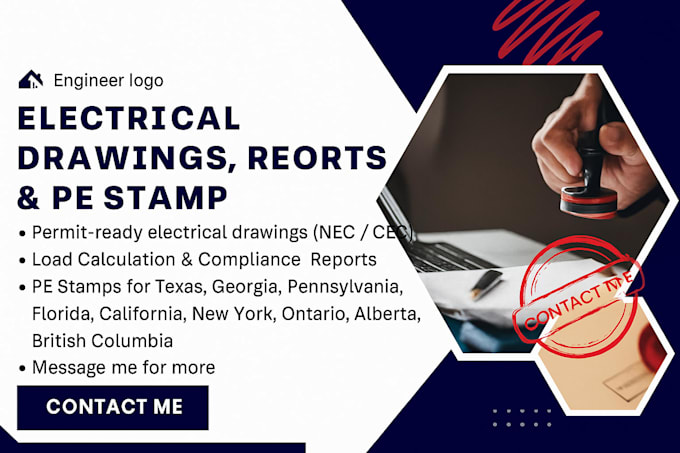 Engineer stamped electrical drawings reports for usa canada by Engineer ...
