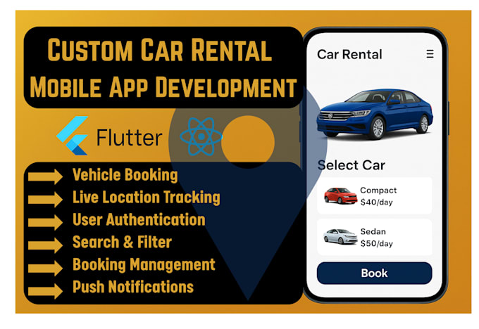 Do uber clone app, car leasing app, taxi booking flutter ios android ...