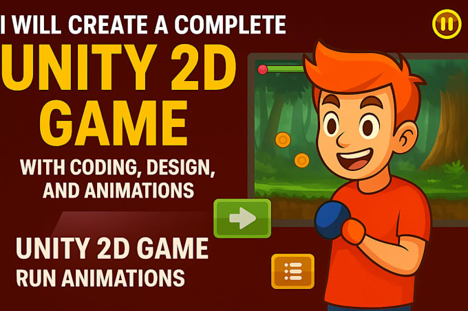 Create a complete 2d to 3d unity game with coding, design, and ...