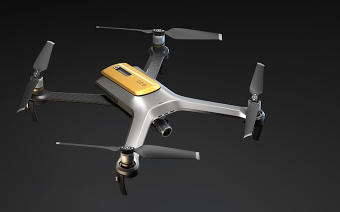 Create a realistic 3d drone model and camera animation for any project ...